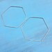 Large Hexagon Hoops, Large Gold Hoop Earrings, Geometric Hoops, Big ...