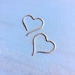 Small Heart Hoops, Valentines Gift, Sterling Silver Heart Earrings ...