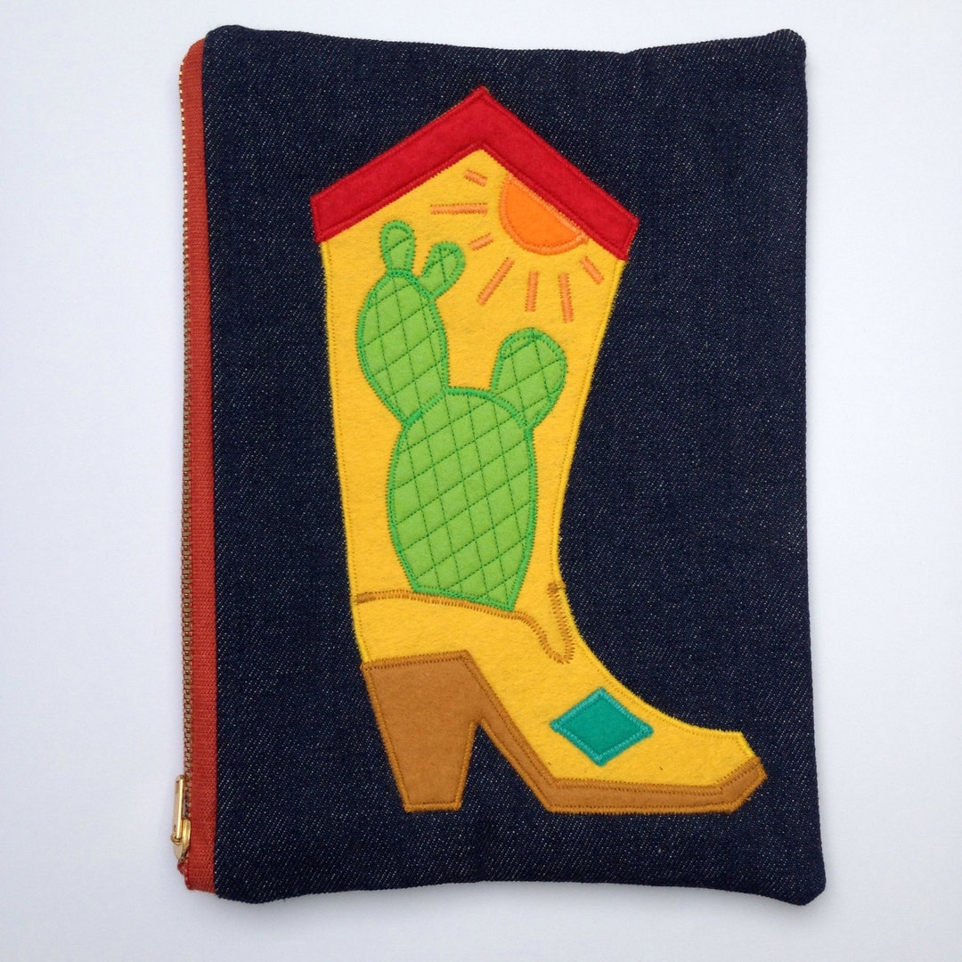 1940's 1950's Inspired Western Cowboy Boot Clutch Purse Makeup Bag - Etsy