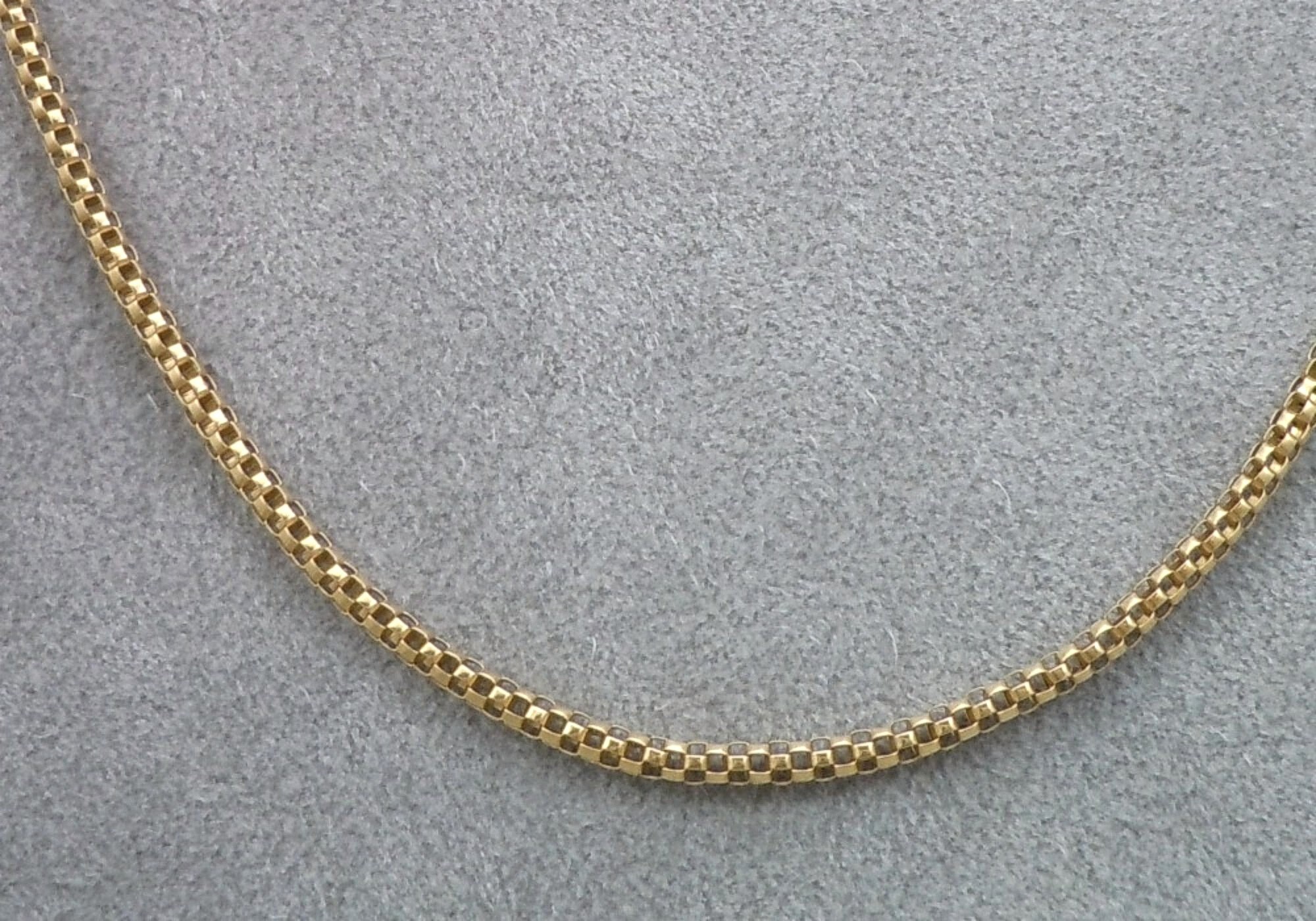 Woven Mesh Chain 14K Gold Chain 30 Long Neck Chain - Etsy