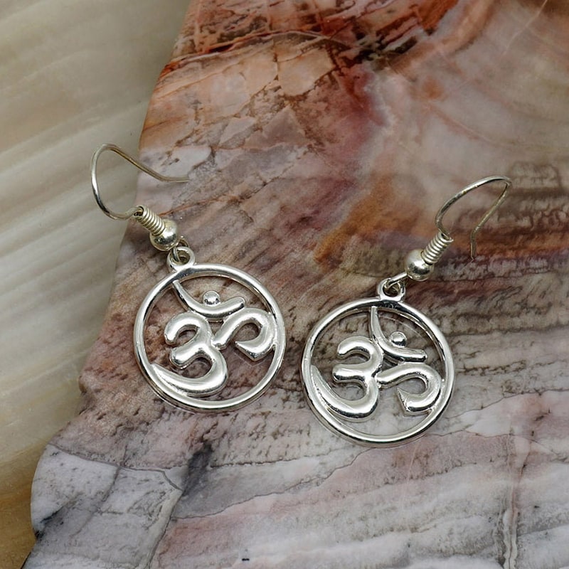 Om Earrings - Etsy