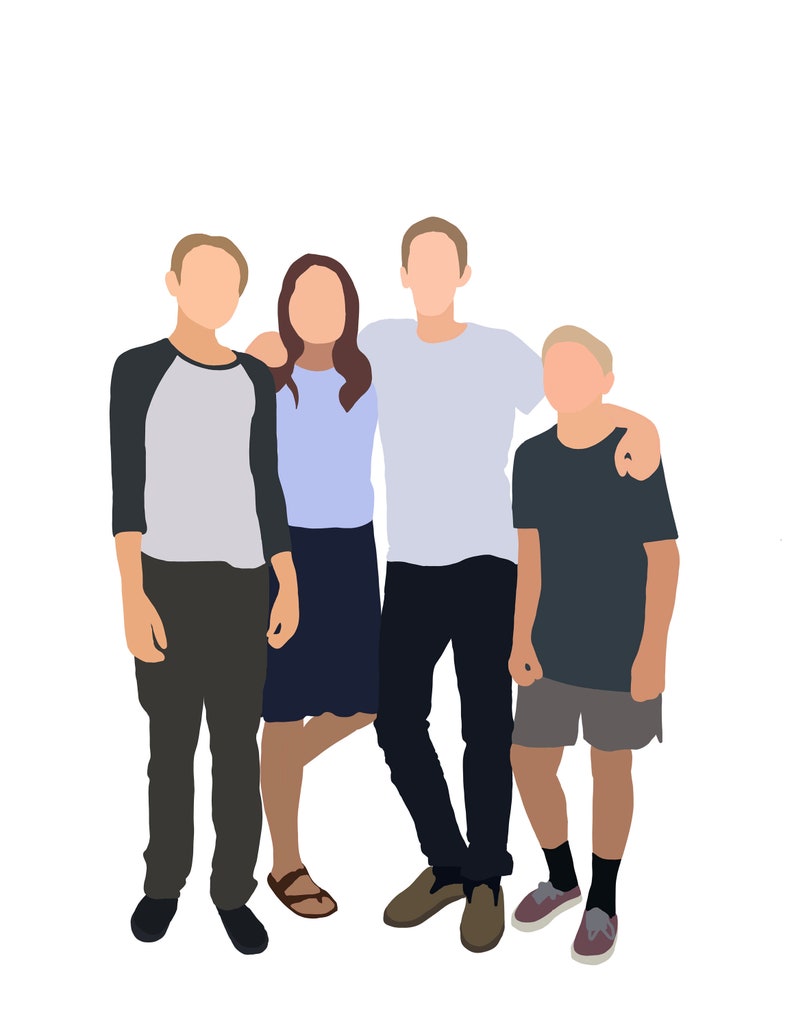 Faceless Portrait Custom Family Portrait Digital Faceless | Etsy UK Faceless Portrait Custom Family Portrait Digital Faceless | Etsy UK