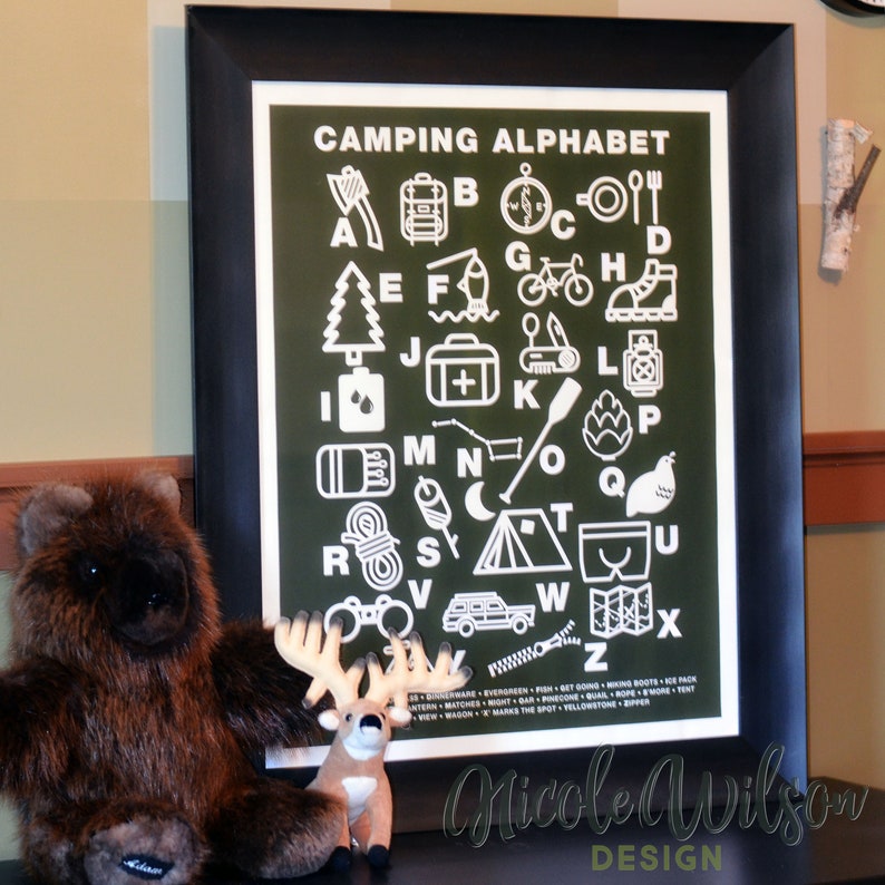 Camping Alphabet - Etsy