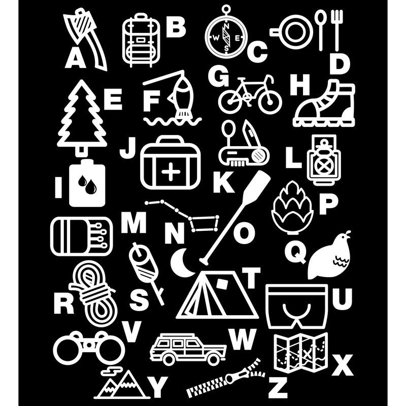 Camping Alphabet - Etsy