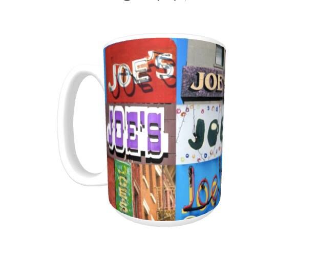 Personalized Coffee Mug Featuring the Name JOE in Photos of Signs ...