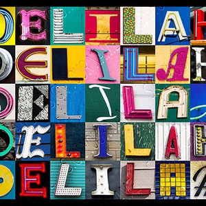 DELILAH Personalized Poster Featuring Photos of Sign Letters ...