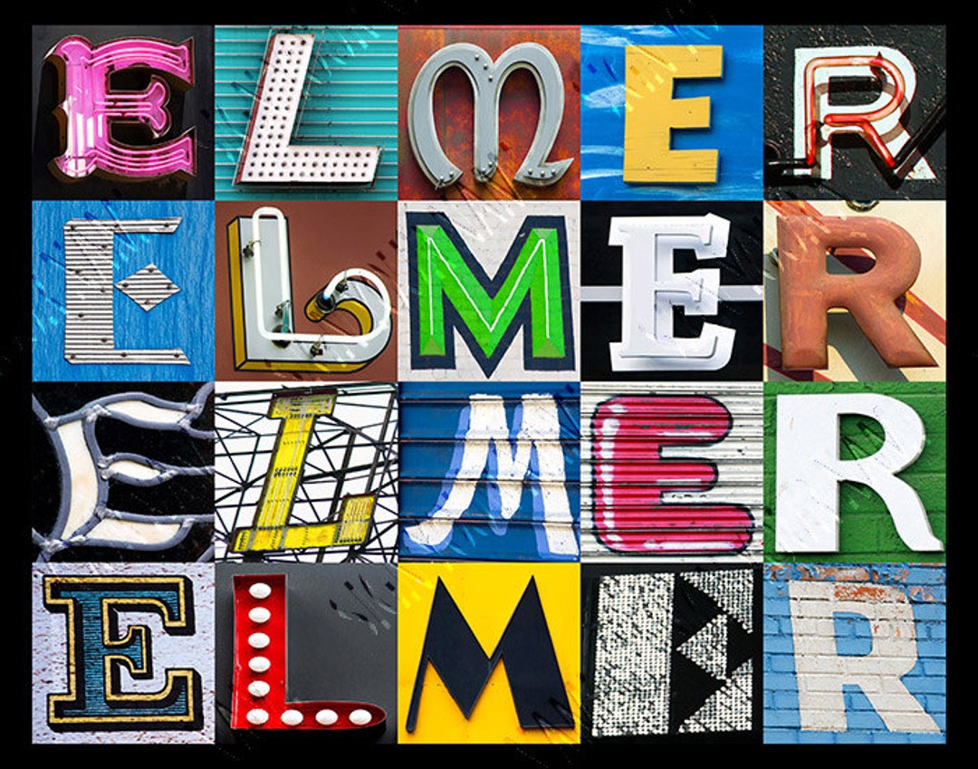 Personalized Poster Featuring ELMER Showcased in Photos of Letters From ...