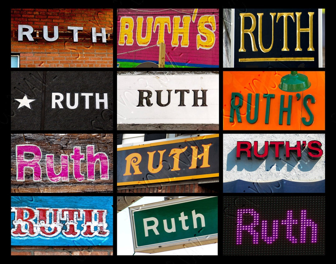 Personalized Poster Featuring RUTH Showcased in Photos of Signs; Art ...