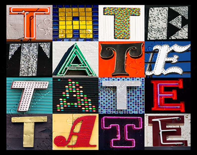 Personalized Poster Featuring TATE Showcased in Photos of Letters From ...