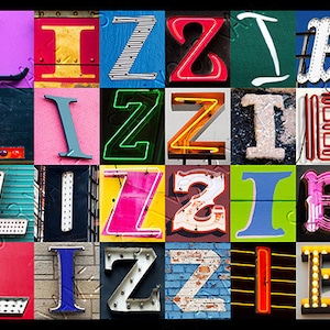 LIZZIE or LIZZY Personalized Poster Photos of Letters From Signs ...