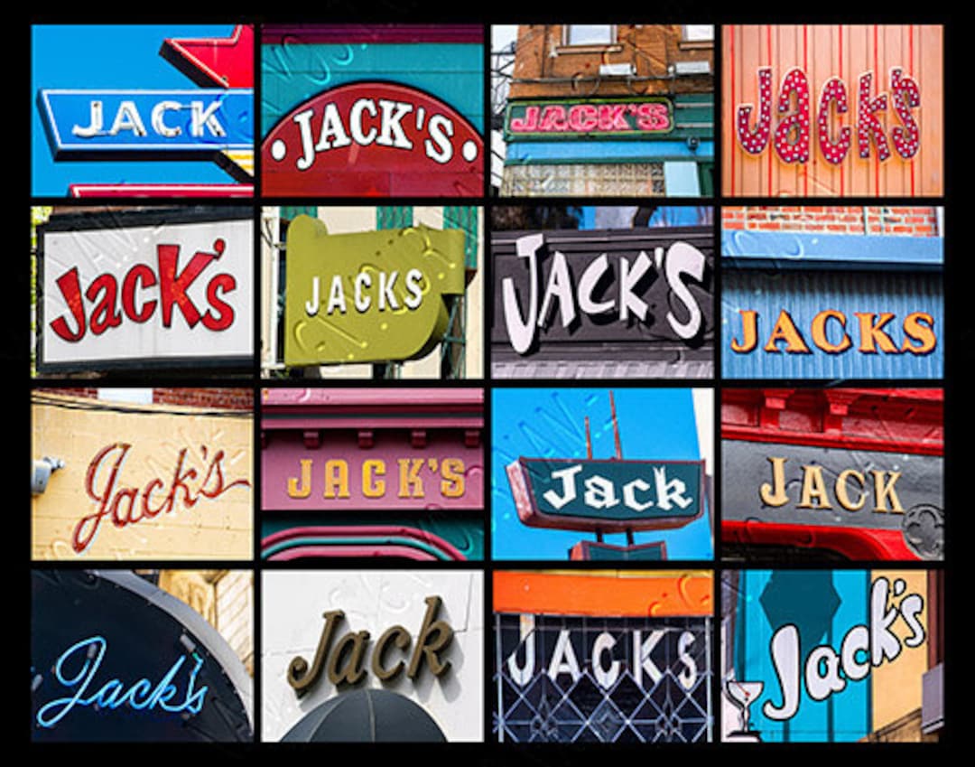 JACK Personalized Poster Featuring Photos of Signs; Art Print; Wall ...