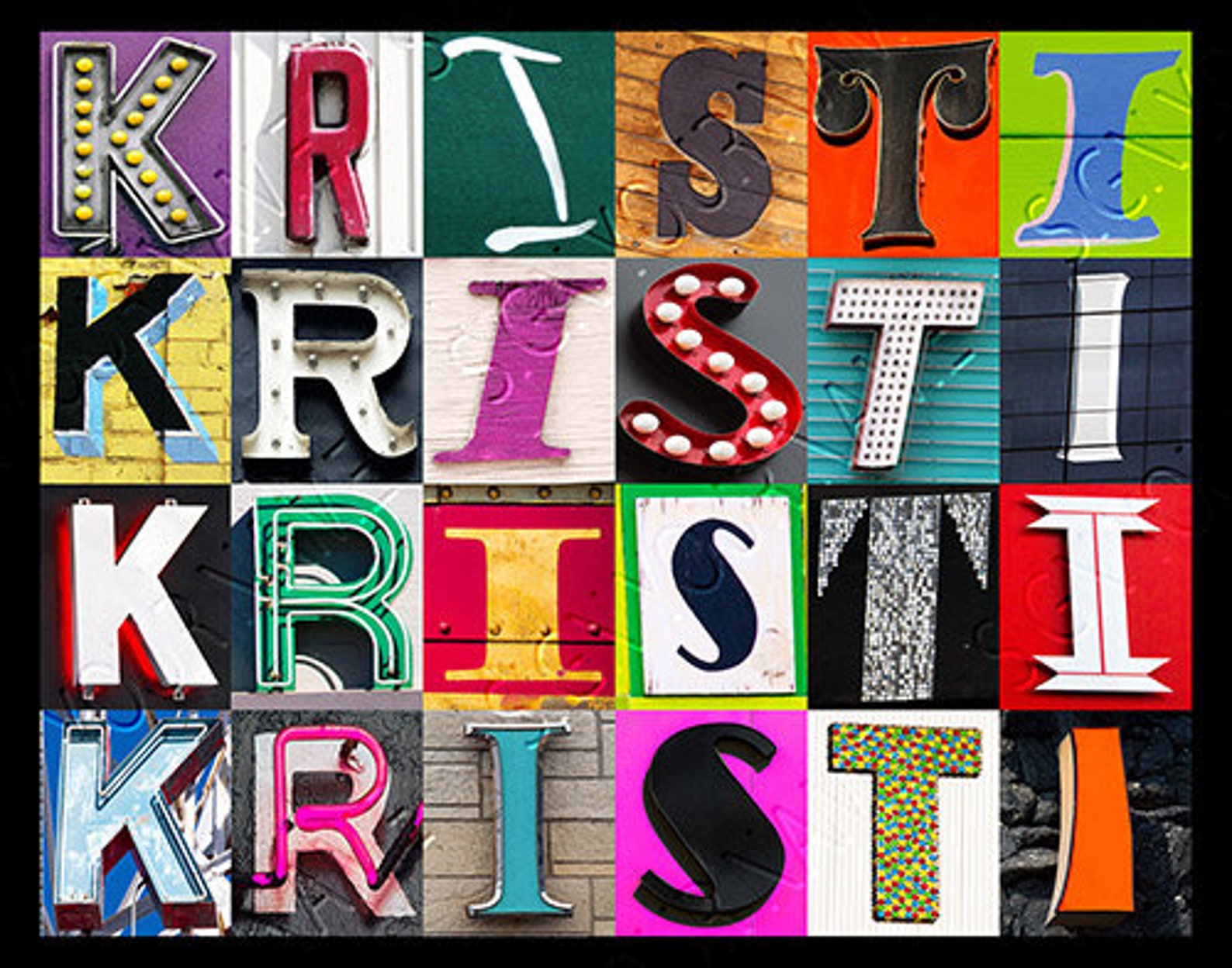 CHRISTY or KRISTI Personalized Poster Featuring Showcased in Photos of ...