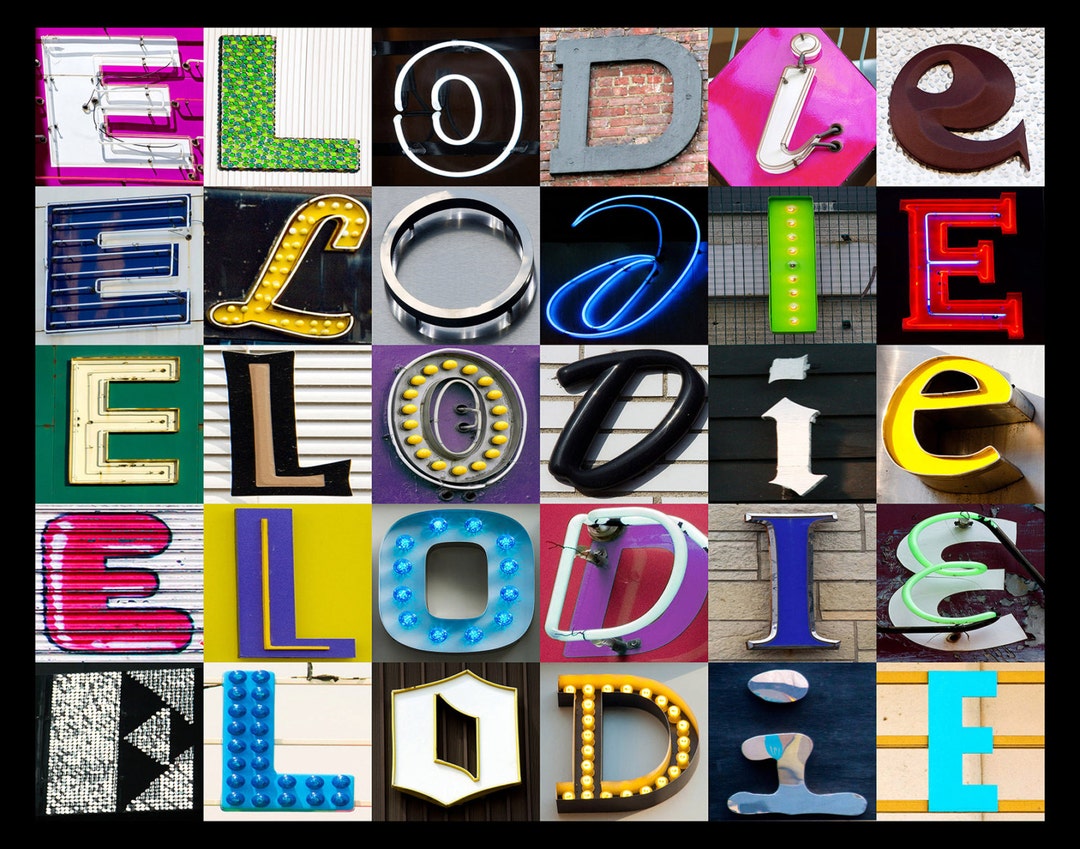 Personalized Poster Featuring ELODIE Showcased in Photos of Sign ...