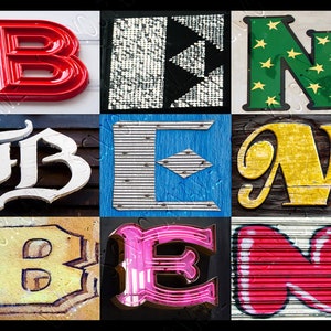 BEN Personalized Poster Featuring Photos of Alphabet Letters From Signs ...