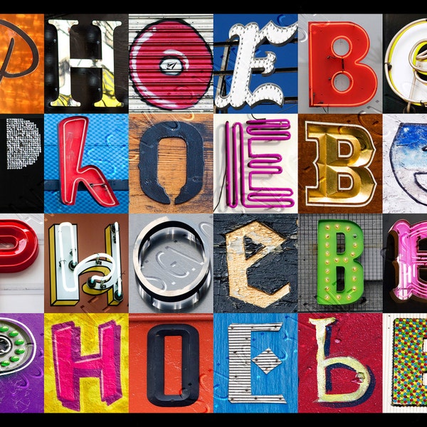 Phoebe Name Art - Etsy