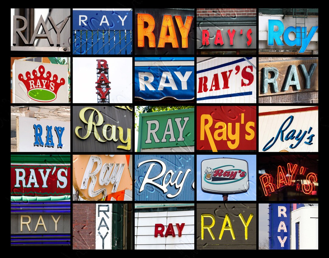 Personalized Poster Featuring RAY Showcased in Photos of Actual Signs ...