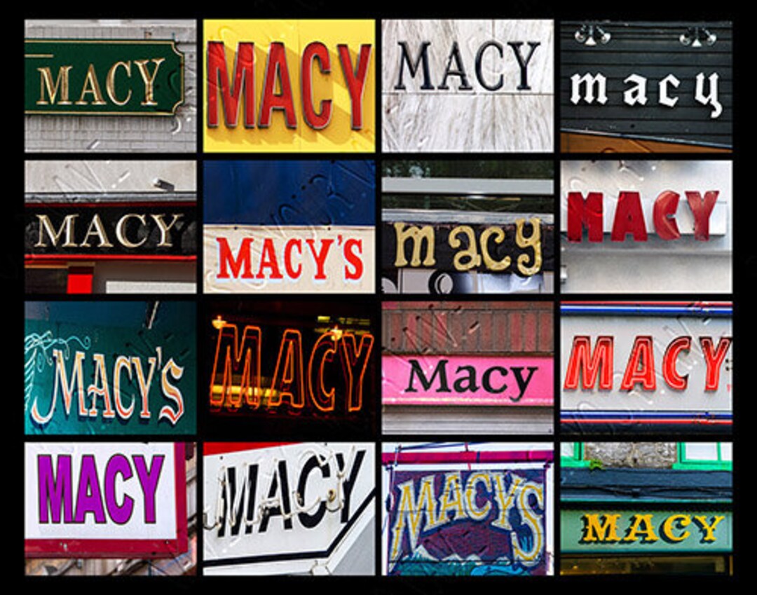 MACY Personalized Poster Featuring Photos of Actual Signs; Art Print ...