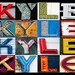 KYLE Personalized Poster Featuring Photos of Sign Letters; Typography ...
