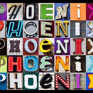PHOENIX Personalized Poster Featuring Photos of Sign Letters ...