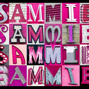 SAMMY, SAMMI, or SAMMIE Personalized Poster Featuring Photos of Sign ...