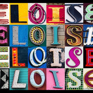 ELOISE Personalized Poster Featuring Photos of Sign Letters; Typography ...