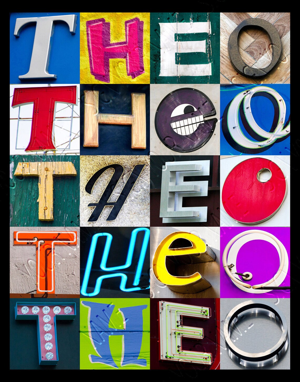 THEO Personalized Poster Featuring Photos of Sign Letters - Etsy