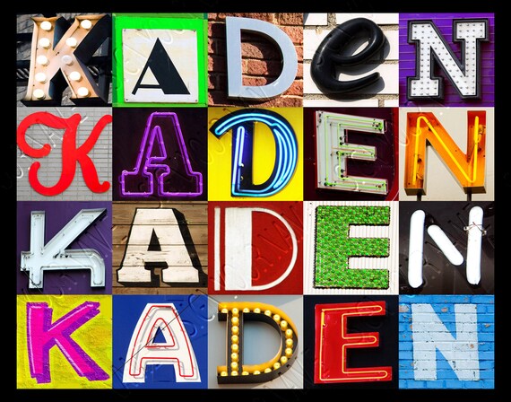 Personalized Poster Featuring KADEN Showcased in Photos of | Etsy