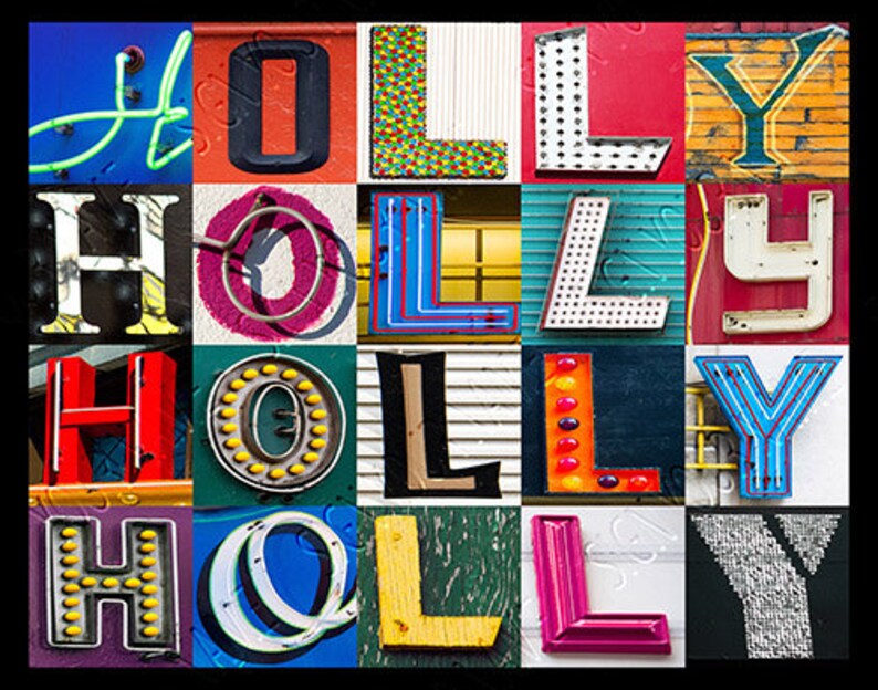 HOLLY Personalized Poster Featuring Photos of Letters From Signs ...