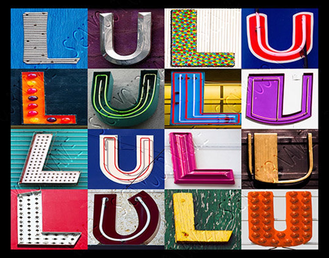 LULU Personalized Poster Featuring Photos of Alphabet Letters From ...