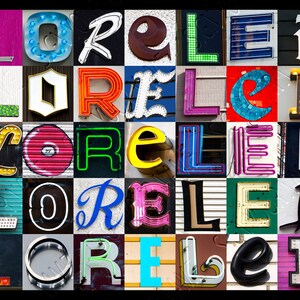 LORELEI Personalized Poster Featuring Photos of Sign Letters ...