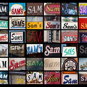 SAM Personalized Poster Featuring Photos of Signs; Art Print; Wall ...