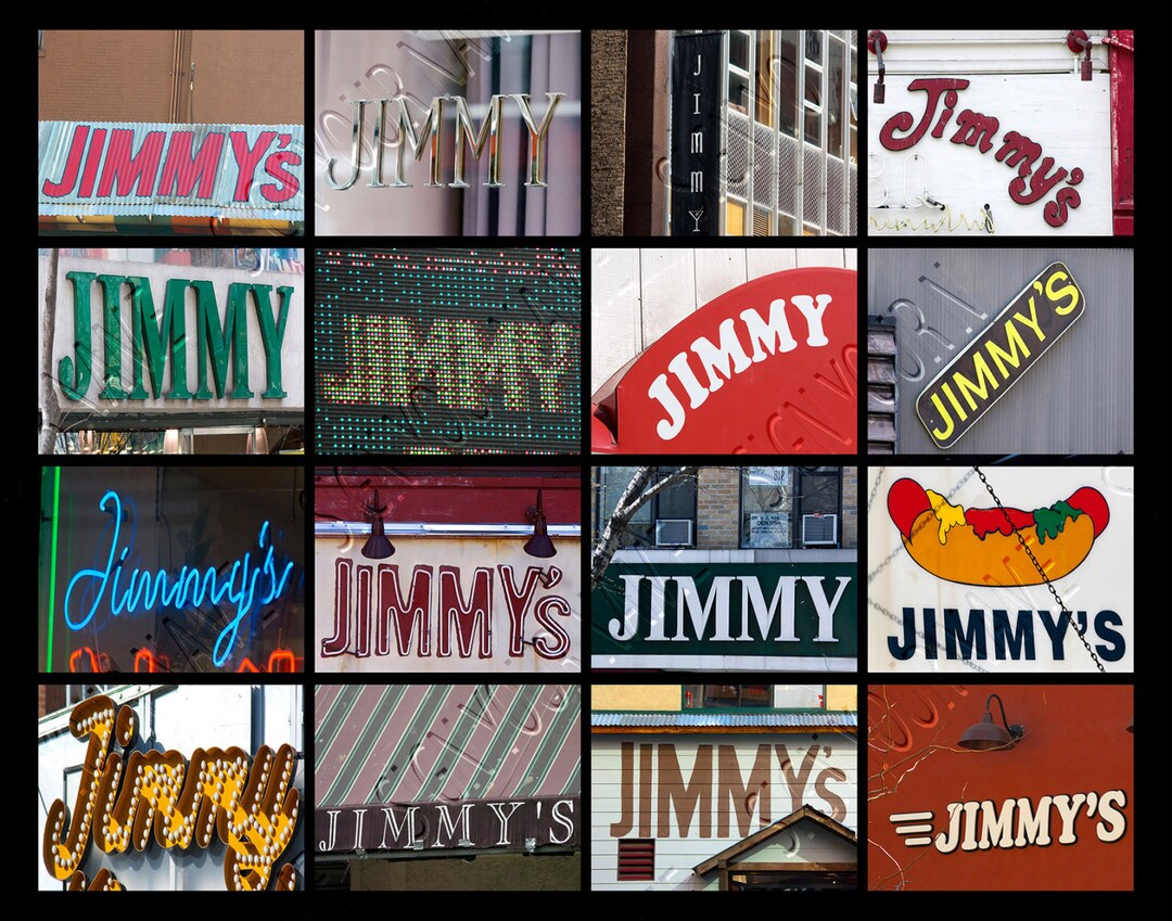 Personalized Poster Featuring JIMMY Showcased in Photos of Actual Signs ...