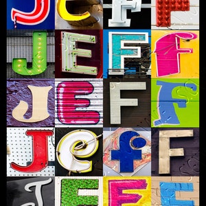 JEFF Personalized Poster Featuring Photos of Alphabet Letters From ...