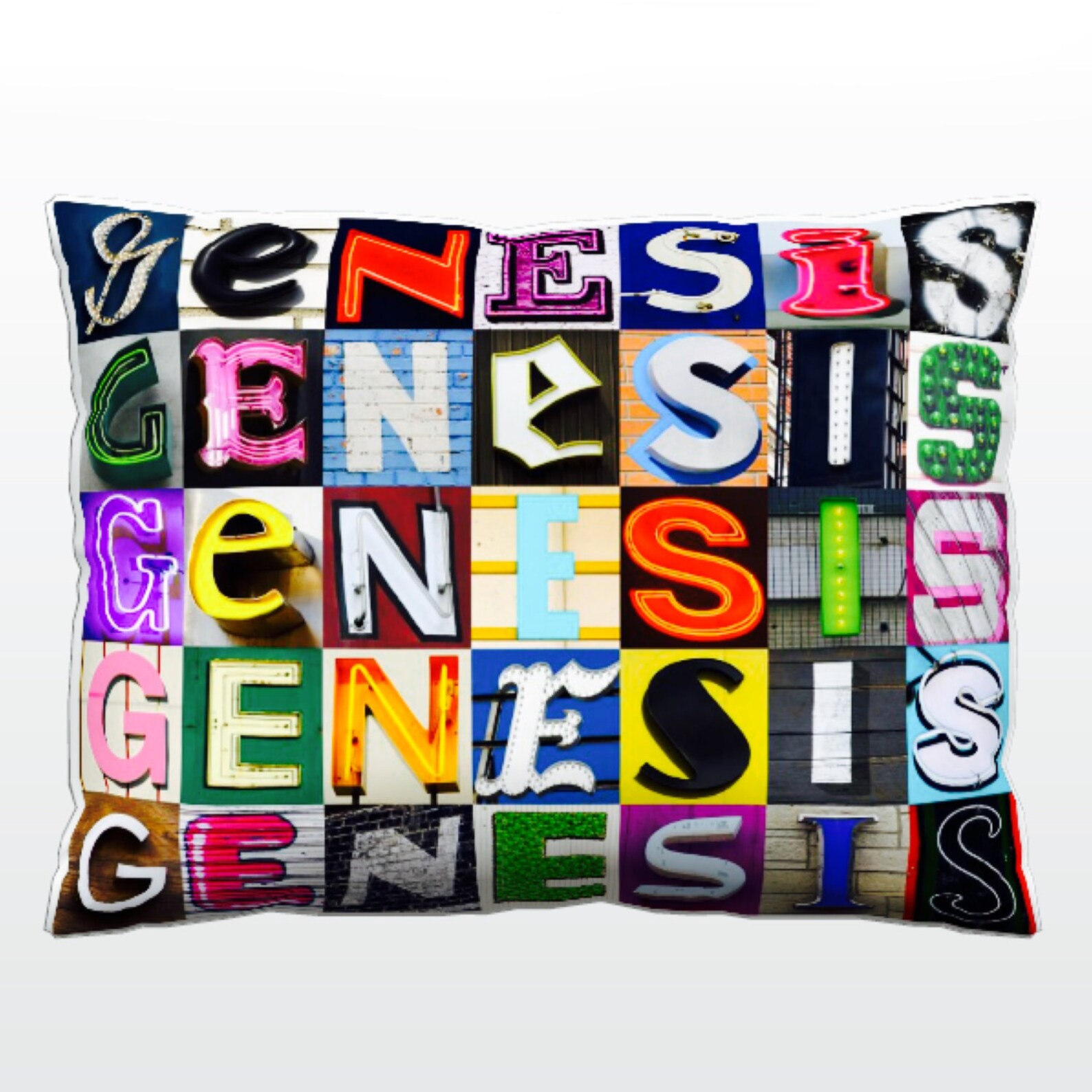 Personalized Pillow Featuring GENESIS in Photos of Sign - Etsy