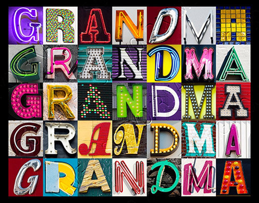 GRANDMA, GRANDPA, GRAMMY, Gramps, Grandmommy or Nana Personalized ...