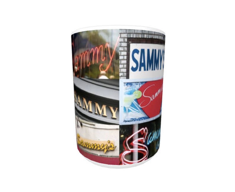 Personalized Coffee Mug Featuring the Name SAMMY in Photos of Signs ...
