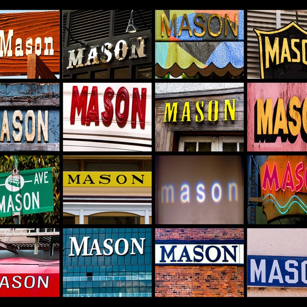 Mason Name Art - Etsy