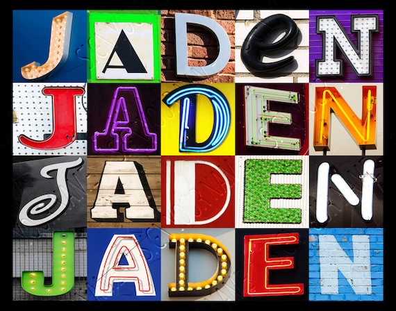 Personalized Poster featuring JADEN showcased in photos of | Etsy