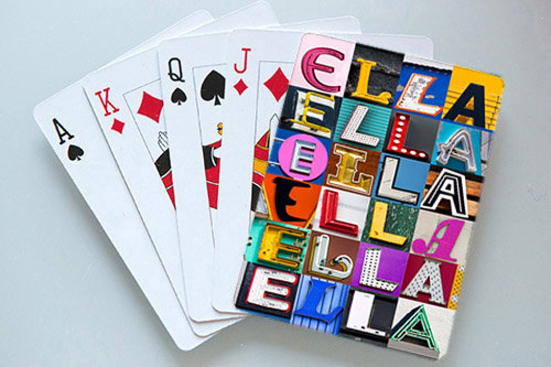 Personalized Playing Cards Featuring the Name ELLA in Letters From ...