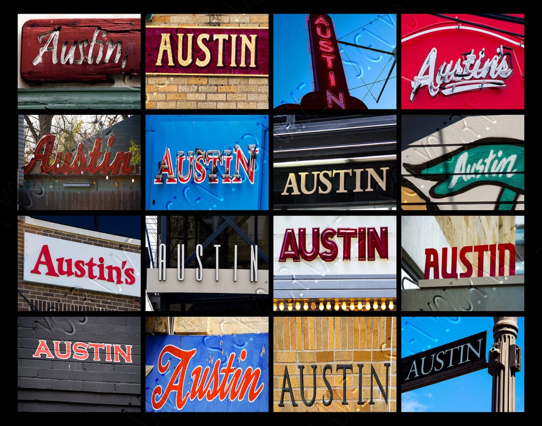 Personalized Poster Featuring AUSTIN Showcased in Photos of Actual ...
