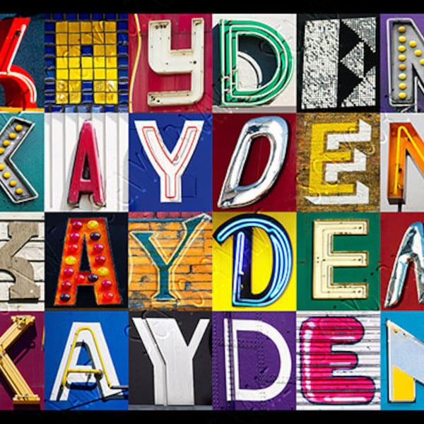 Kayden Name Sign - Etsy Australia