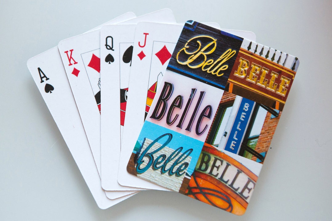 Custom Playing Cards Featuring the Name BELLE in Actual Sign Photos ...