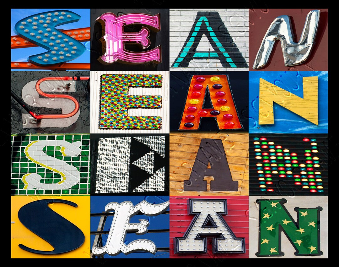 Personalized Poster Featuring SEAN Showcased in Photos of Letters From ...