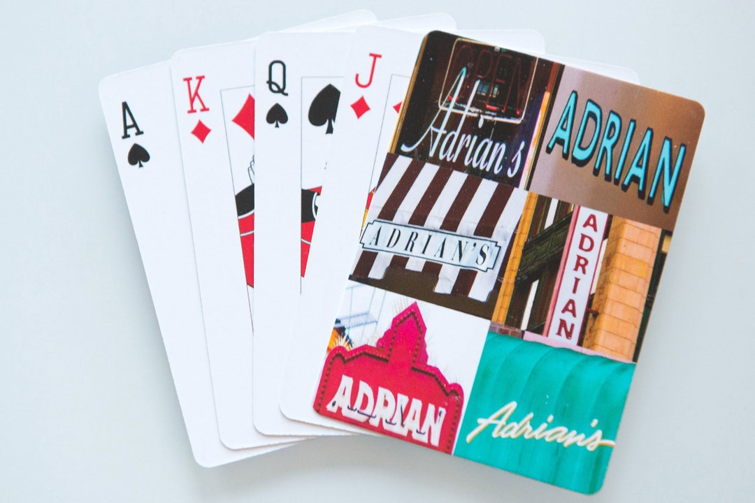 Custom Playing Cards Featuring the Name ADRIAN in Actual Sign Photos ...