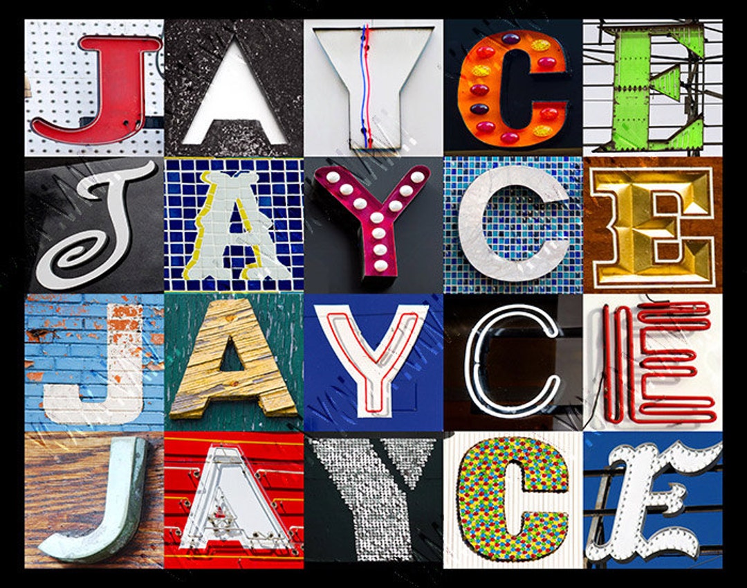 Personalized Poster Featuring JAYCE Showcased in Photos of Letters From ...