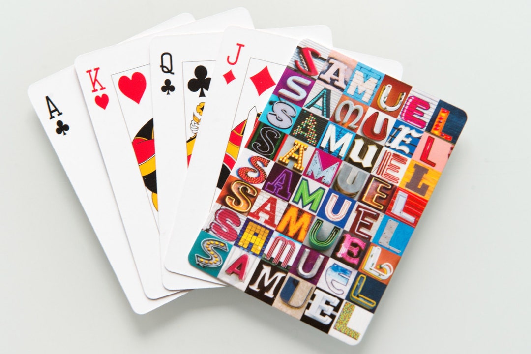 SAMUEL Personalized Playing Cards Featuring the Name in Letters From ...