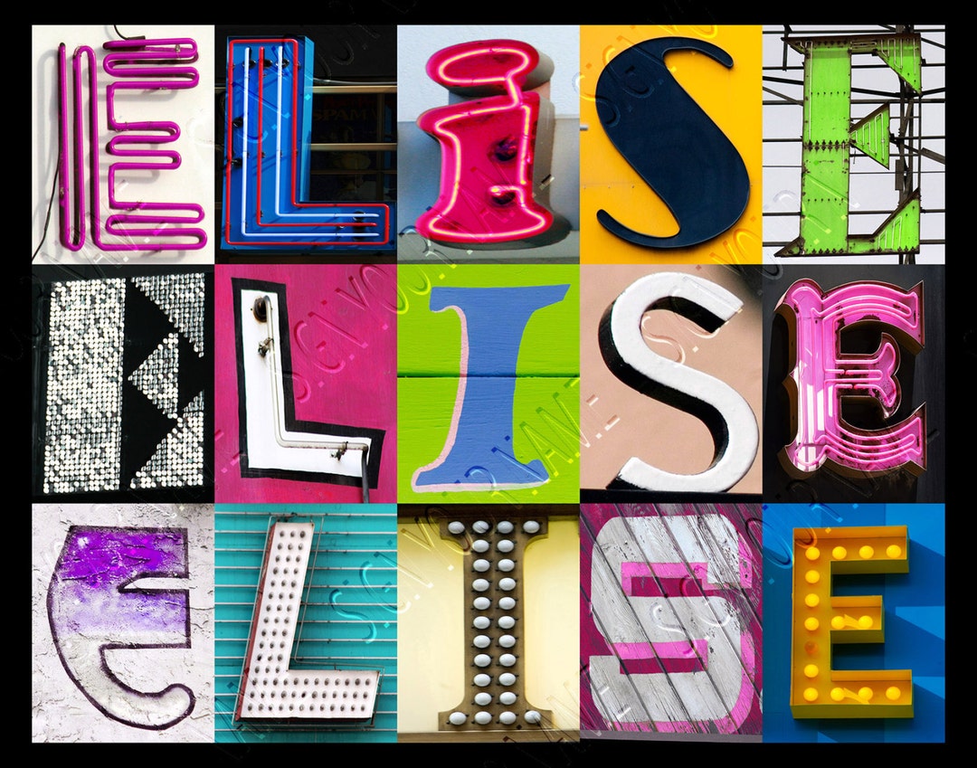 Personalized Poster Featuring ELISE Showcased in Photos of Letters From ...