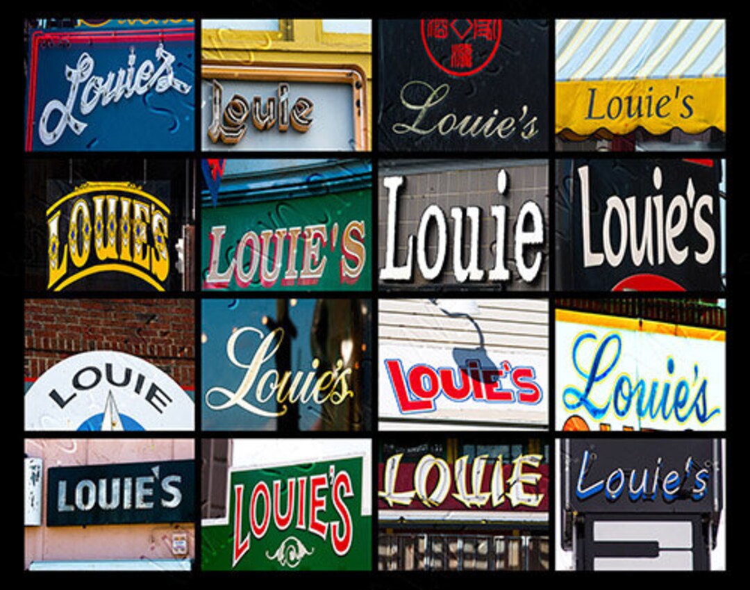 Personalized Poster Featuring LOUIE in Photos of Actual Signs; Art ...