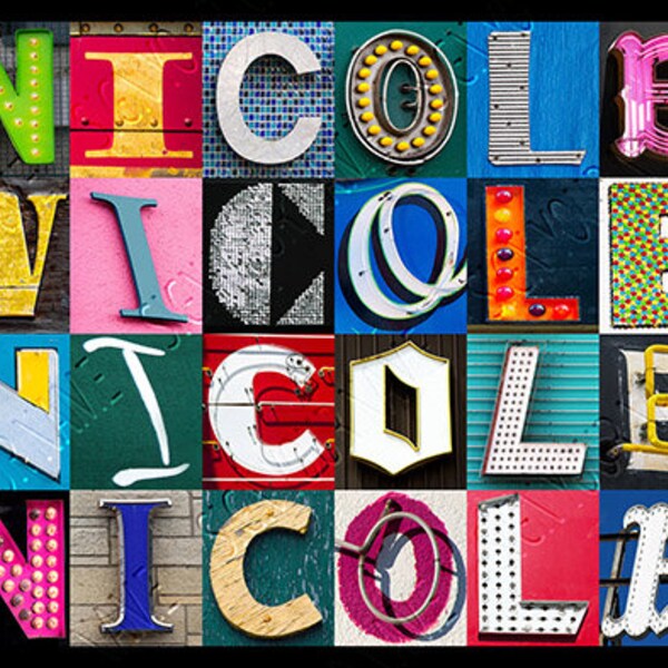 Nicole Letters - Etsy