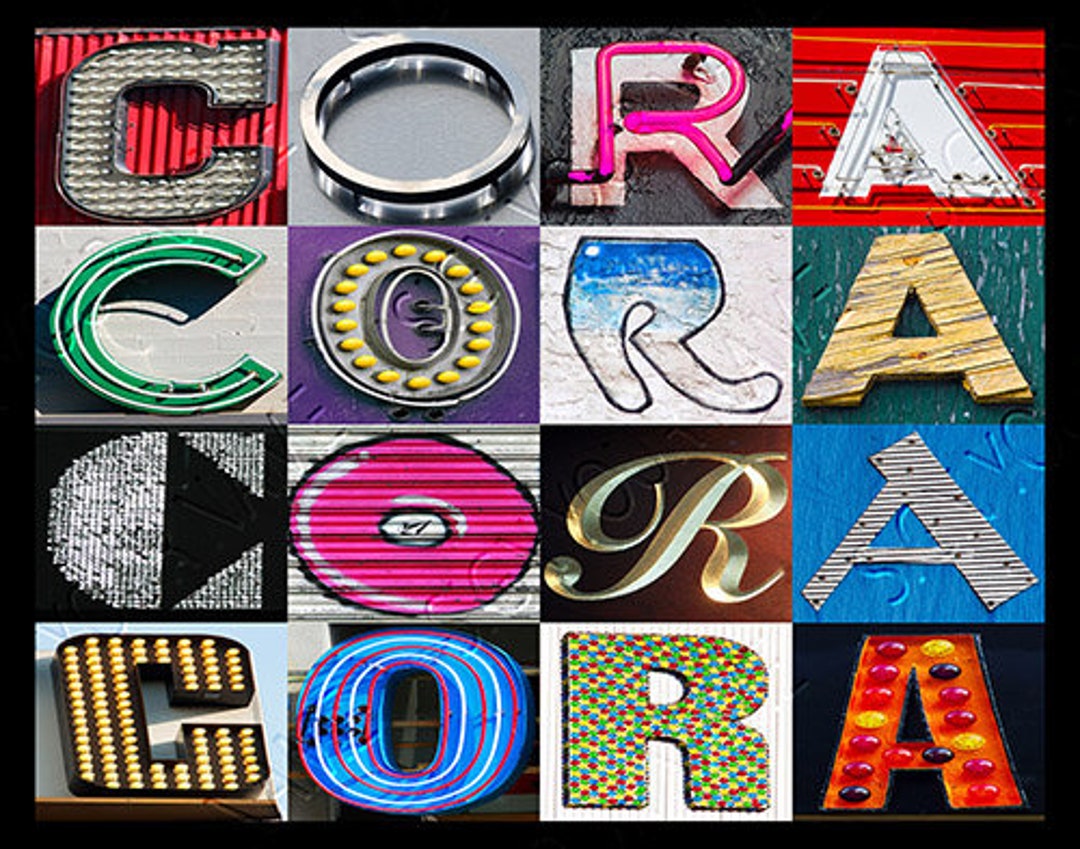 CORA Personalized Poster Featuring Photos of Alphabet Letters From ...